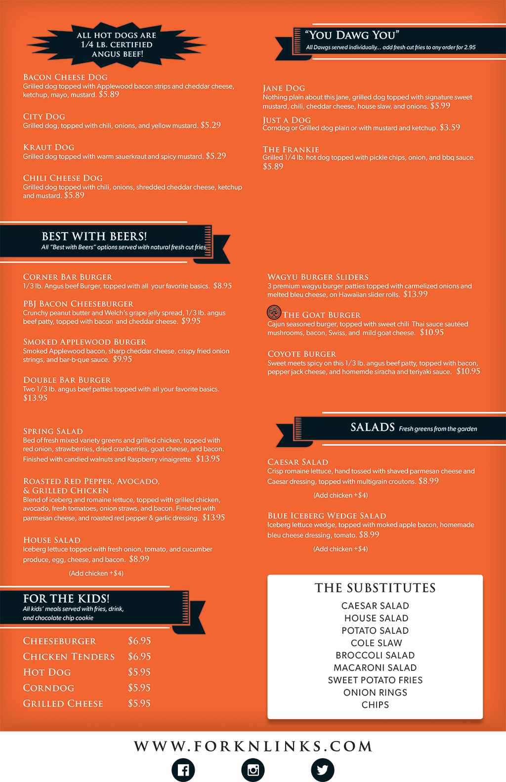 Fork’n Links Menu – Fork'n Links